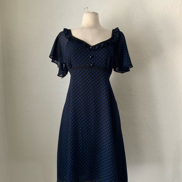 ALICE by Temperley | Dresses | Alice Temperly Blackblue Pocket Dot ...